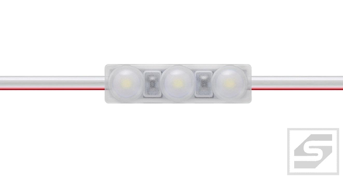 Moduł LED MINI LENS 3xSMD2835 0.6W/ 50mA;12V;60lm;6500K;IP65;29x8.5x8.5 ...